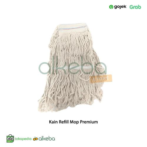 Jual Kain Refill Mop Putih Premium tebal refill lap pel tebal garis ...
