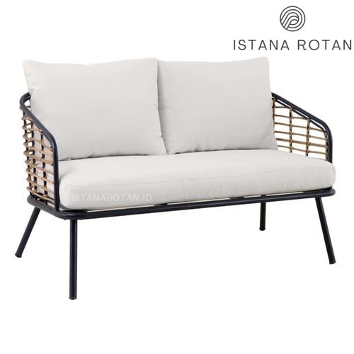 Jual Kursi 2seater anyaman rotan sintetis Kursi teras outdoor kursi ...