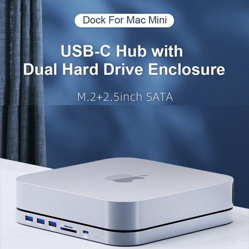 Jual Hagibis MAC MINI Dock Station + Hard Drive Enclosure - MC25 SILVER ...