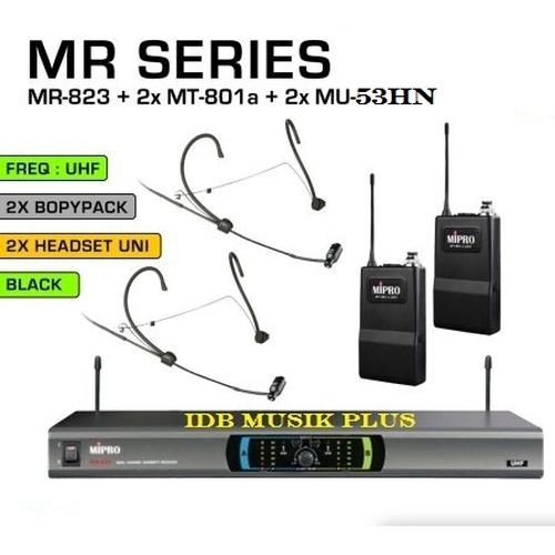 Jual Mic Wireless 2 Headset Mipro MR823 MR 823 Original MIPRO - Jakarta ...