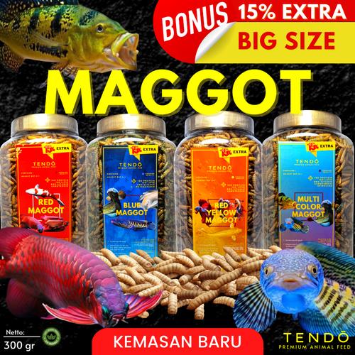 Promo Tendo Dried Maggot Magot Kering Makanan Ikan Koi Arwana Chana ...