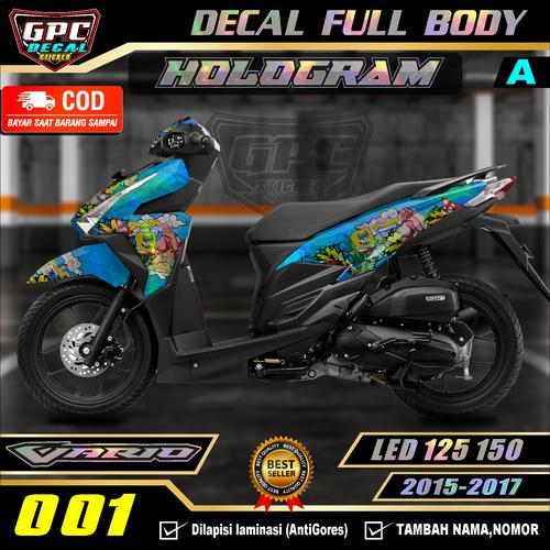 Jual Decal Sticker Hologram Vario led 125 150 Desain Spongebob GPC 001 ...