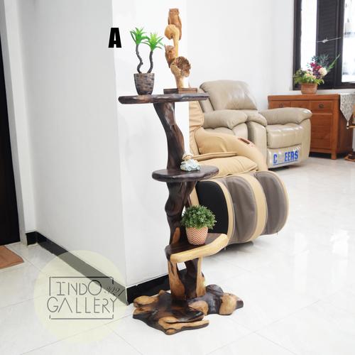 Jual RAK BUNGA SONOKELING UKURAN MEDIUM / RAK BUNGA KAYU 3 TINGKAT ...