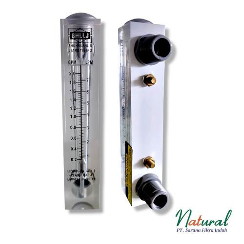 Jual Flow Meter / Rotameter 0,2 - 1 GPM, In Dan Out 1/2 Inch Model ...