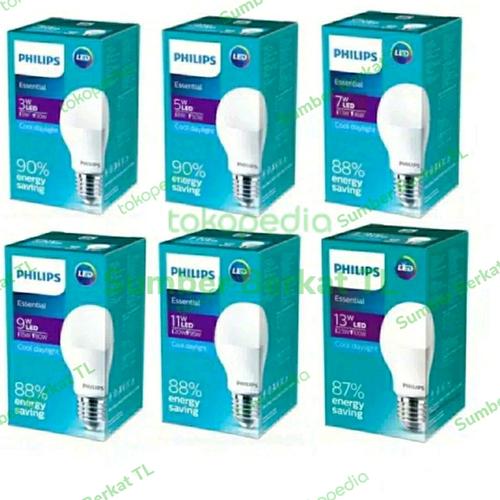Jual Lampu Philips Essential LED 3W 5W 7W 9W 11W 13W LEDBulb Murah Original - 9W, WW3000K ...