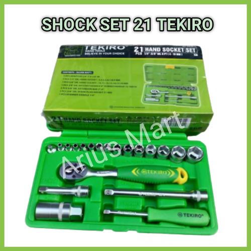 Jual Kunci Shok Set Tekiro 21 pcs SOCKET WRENCH 1/4" - 3/8" TEKIRO 21PCS - Kab. Tangerang ...