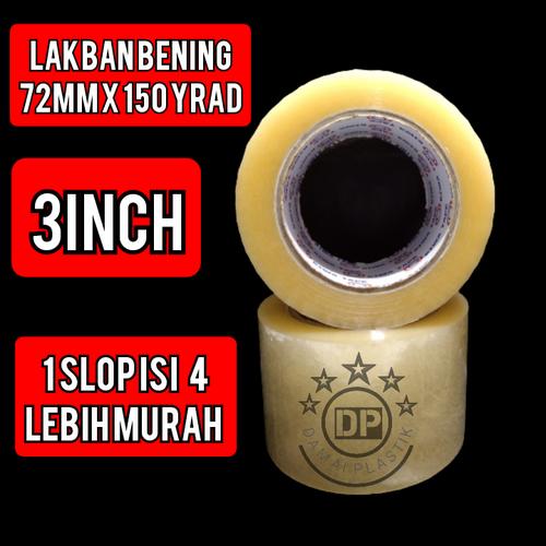 Jual Lakban Bening 3 Inch 150 yrad Opp Tape 72mm Isolasi Selotip ...