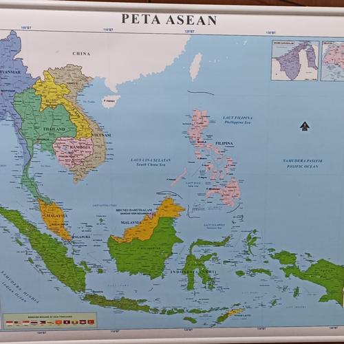 Jual peta asean besar peta dinding - Jakarta Barat - depomaps store ...