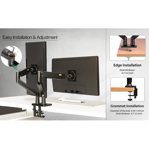 Jual NB North Bayou Bracket Dual Monitor Arm Ultra Wide Full Motion ...