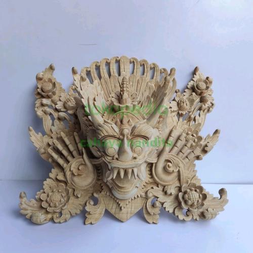 Jual TOPENG BARONG - UKIRAN BARONG BALI KAYU UKURAN 40 CM X 35 CM X 20 ...