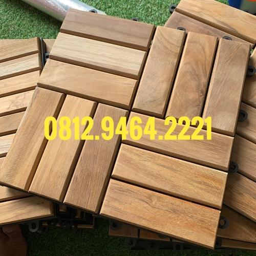 Jual Lantai Kayu Decking Tile UK 30×30 Kayu Jati Pilihan Terbaik ...
