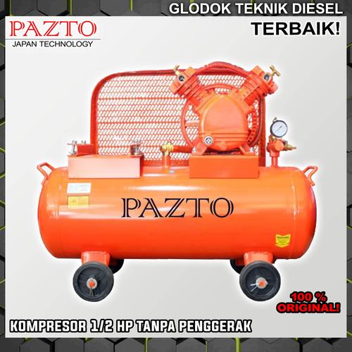 Jual PAZTO Kompresor Angin 1/2 HP + Engine Bensin GX 200 6.5 HP ...
