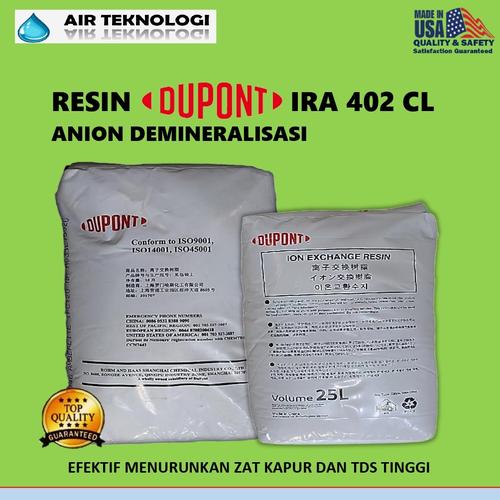 Jual ION EXCHANGE RESIN ANION DUPONT AMBERLITE IRA 402 CL / IMPORT USA ...