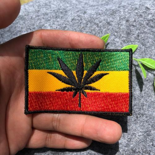 Jual PATCH EMBLEM BORDIR JAMAICA RASTA FLAG BENDERA JAMAIKA BOB MARLEY ...