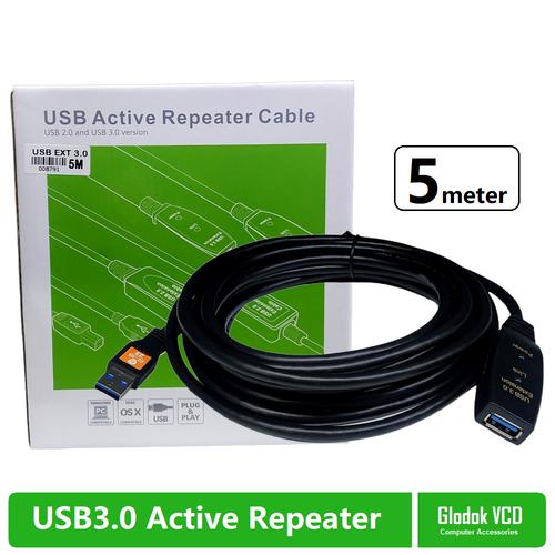 Jual Kabel USB 3.0 Active Extender with Chipset Extension 5M - Jakarta ...