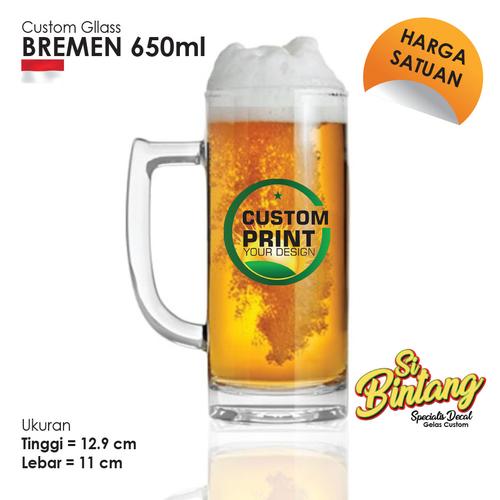 Jual GELAS BEER CUSTOM LOGO [harga satuan]- Gelas Cafe Bar/model gelas ...