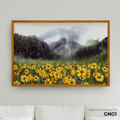 Jual Wooden Projects Hiasan Dinding Frame Pajangan Pemandangan Gunung ...