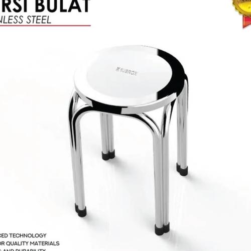 Jual Subron Bangku Baso Stainless 47cm Kursi Bulat Tinggi Tebal Stenlis ...