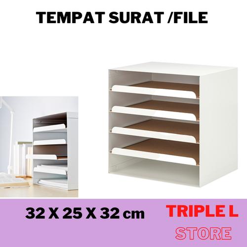 Jual Rak Tempat File Surat Kertas Laci Susun Atas Meja - Hitam - Kota ...