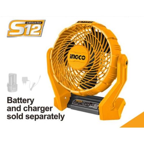 Jual Kipas Angin Portable Baterai 12V Cordless Fan INGCO CFALI1207 ...