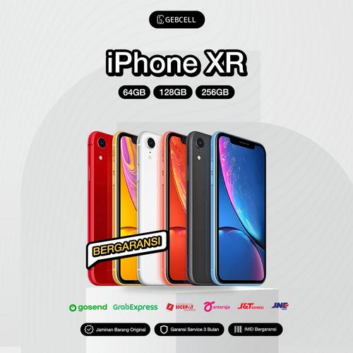 Jual iPhone Xr 64GB 128GB 256GB Black Red Yellow Blue Coral White Inter ...
