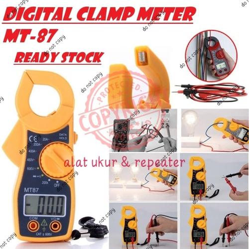 Jual Multimeter Digital Clamp Meter Tang Ampere MT-87 Kabel Tester ...
