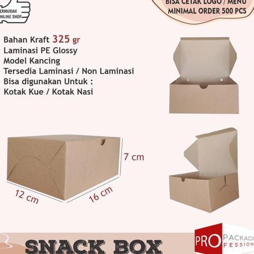 Jual kotak kue / dus kue / snack box / cake box / kemasan kue / kraft ...