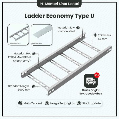 Jual Cable Ladder Economy Type U Hotdip Galvanis 100 - 300x100 ...