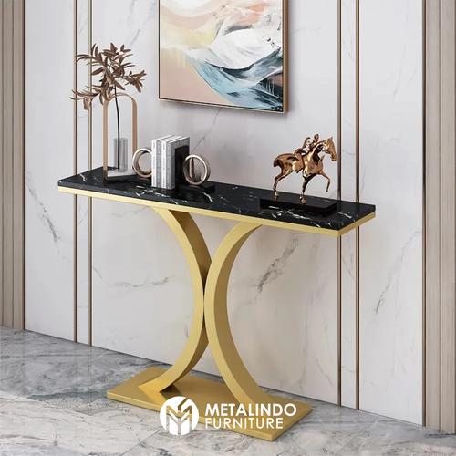 Jual meja foyer marmer minimalis, foyer table console gold minimalis ...