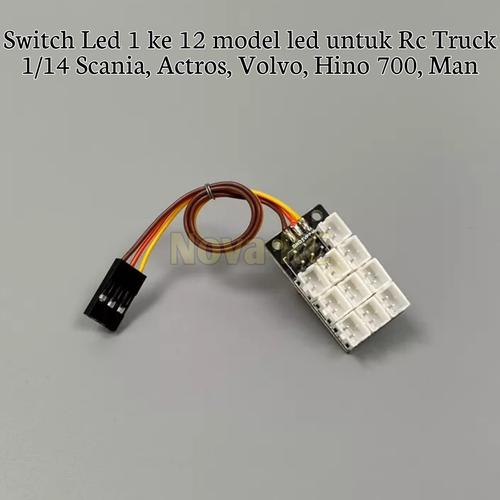 Jual Switch led external 1 jalur ke 12 jenis lampu untuk rc truck 1/14 ...