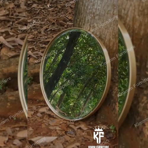 Jual cermin bulat besi gold - Kab. Jepara - Kimmm Furniture | Tokopedia