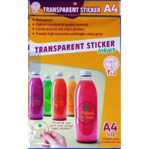 Jual Tom & Jerry Label Transparent Sticker INKJET SERIES UK.A4 [ 1 Pad ...