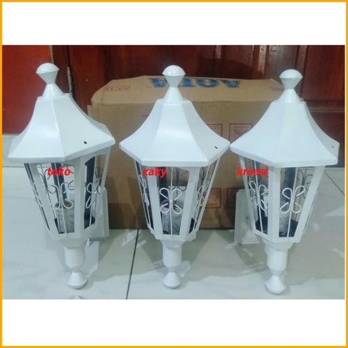 Jual LAMPU HIAS DINDING KLASIK MINIMALIS OUTDOOR TERAS fhiting e27 kaca ...