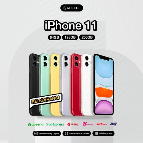 Jual iPhone 11 64GB 128GB Black Green Yellow Purple Red White Inter ...