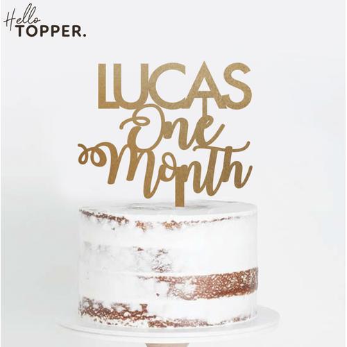 Jual Custom Cake Topper One Month Hiasan Kue Akrilik Caketopper Kustom ...