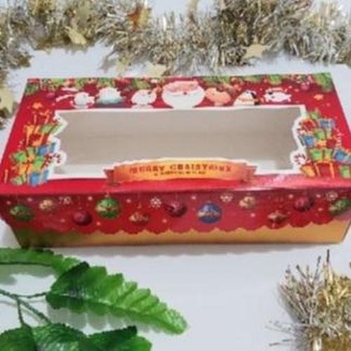 Jual dus bolu box packaging kue natal kotak hampers christmas 25x12x7 ...