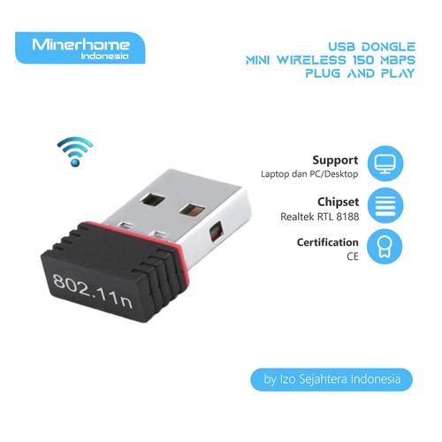 Promo Mini USB Dongle Wifi 150 Mbps Receiver Adapter Wireless - Kota ...