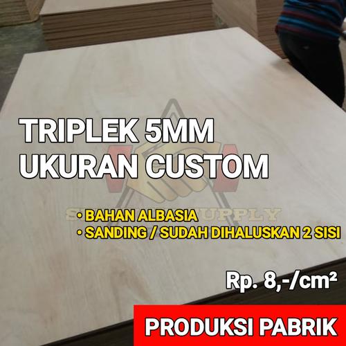 Jual Triplek 5mm MULTIPLEK PLYWOOD ALBASIA UKURAN CUSTOM SESUAI UKURAN ...