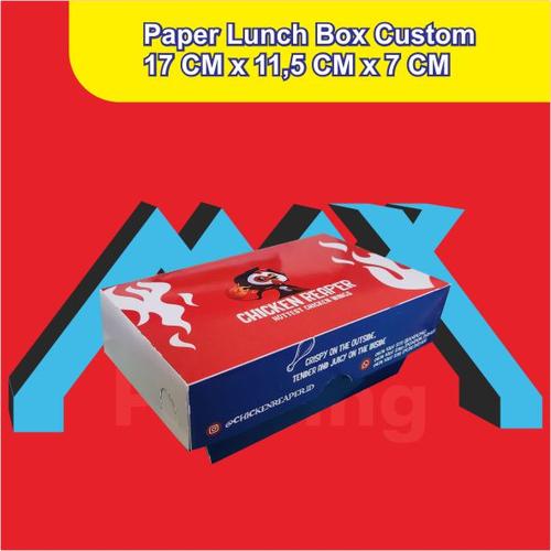 Jual Custom Paper Lunch Box Ivory 270 GSM + Cetak Full Color + Laminasi ...