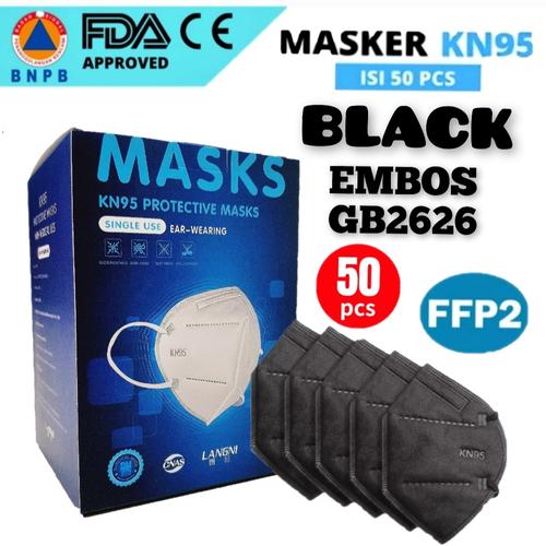 Jual Masker KN95 3D 5Ply Hitam Black 1 Box Isi 50 Pcs - No Box 50Pcs ...