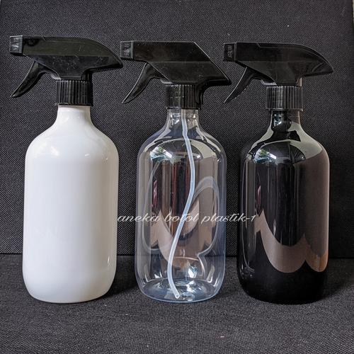 Jual Botol Spray 500ml Semprot Tutup Hitam Pet Tebal - Clear - Kab ...