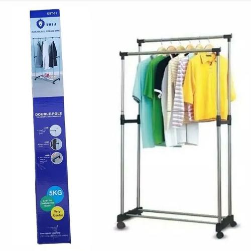 Jual Double Pole Stand Hanger Double Pipa Besi Gantungan Baju Jemuran ...