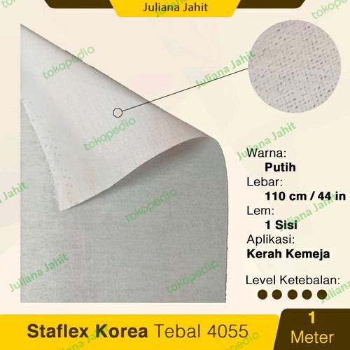 Jual Staflex Korea Tebal 4055 Kain Keras Kerah Staplek - Jakarta Timur ...