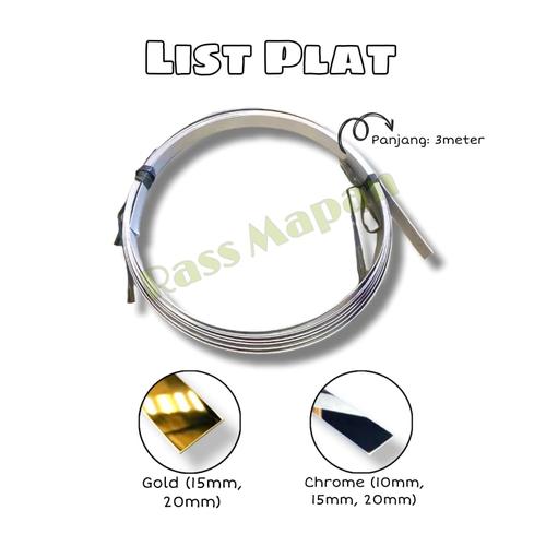 Jual List Lis Plat Strip Mirror Stainless Steel 20mm 2 cm Panjang 3 ...