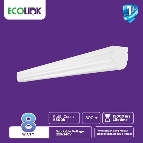 Jual Ecolink Batten LED B8007 8W / ECOLINK T8 BATTEN 8W 8 WATT - 4000K ...