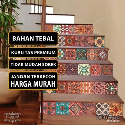 Jual STIKER TANGGA MOTIF KERAMIK | STIKER KERAMIK | TILE STICKER ...