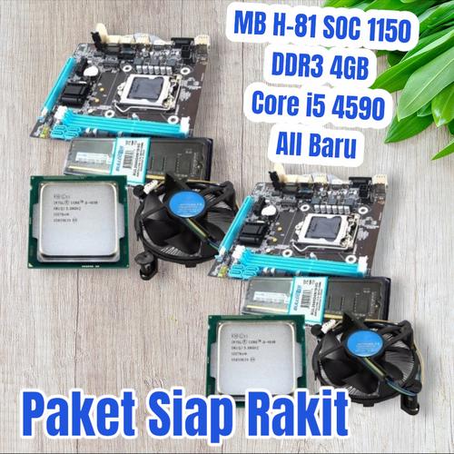 Jual Paket Motherboard i5 4590 gen4 ddr3 4gb Baru 1 th garansi - ram no ...