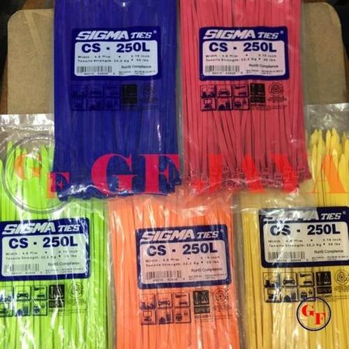 Jual Kabel Ties / Cable Tie Sigma 250 L Warna Pilih Varian 250L Ijo ...