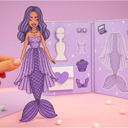 Jual PAPER DOLL OUTFIT MERMAID//PAPER BOOK//MAINAN EDUKASI//PAPER DOLL ...