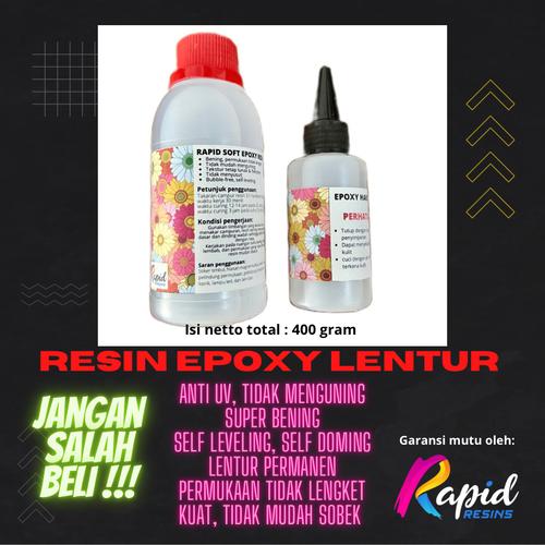 Jual Rapid Resin Epoxy SOFT Bening Stiker Doming Karet Sticker ...